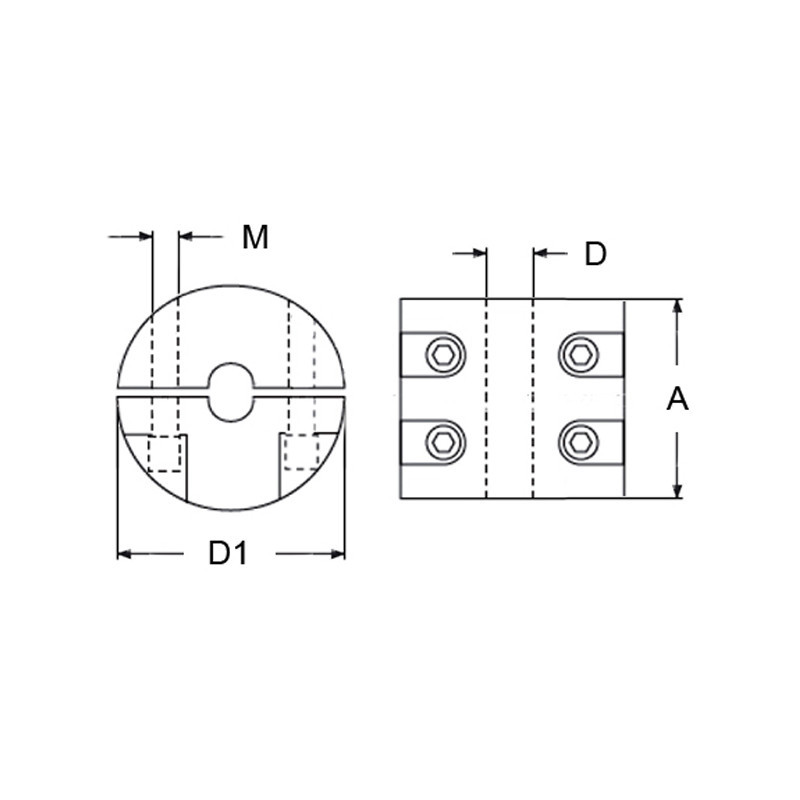 Serre-câble rond double diamètre 3 à 8 mm