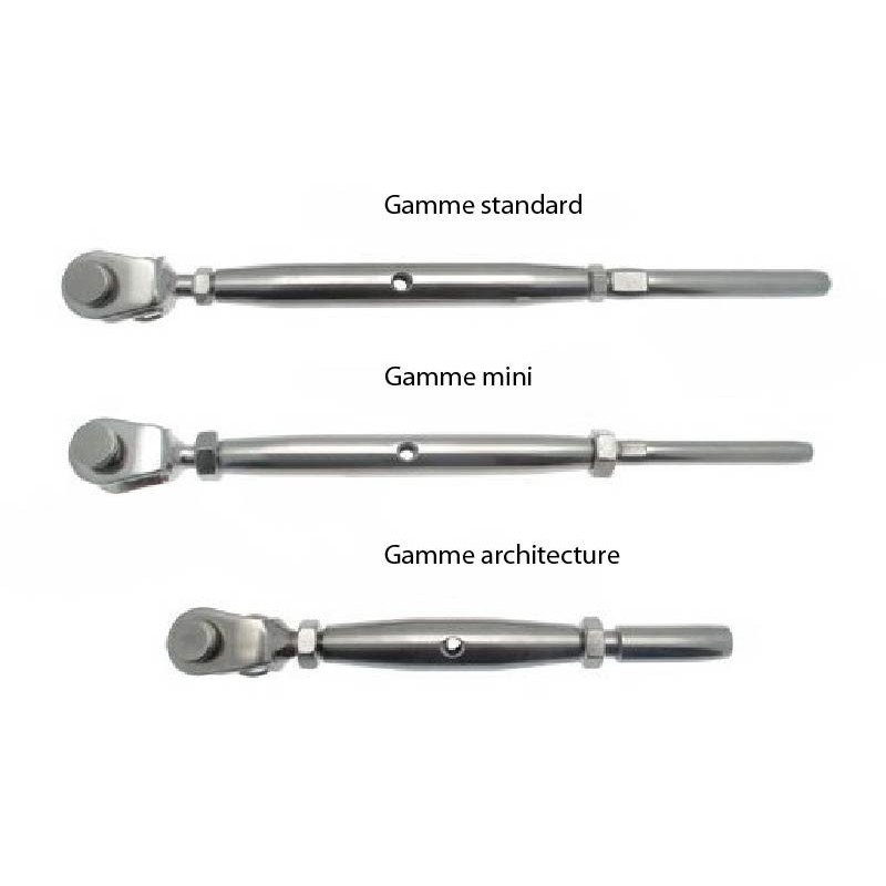 Ridoir chape à sertir en inox 316 pour garde-corps
