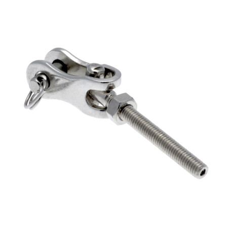 Chape articulée filetage à gauche en inox 316 diamètre M5 à M20