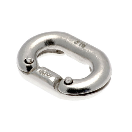 Maillon de chaîne à river inox 316 diamètre 5 à 10 mm